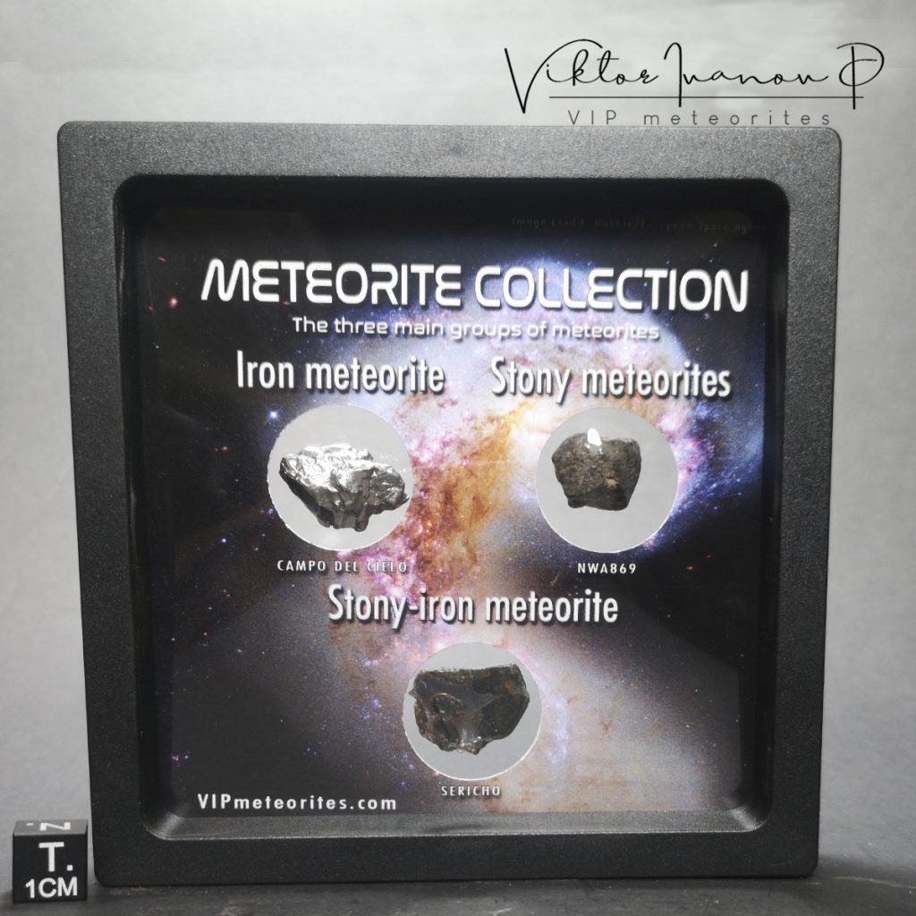 Meteorite collection box. Set of 3 meteorites. - VIP Meteorites